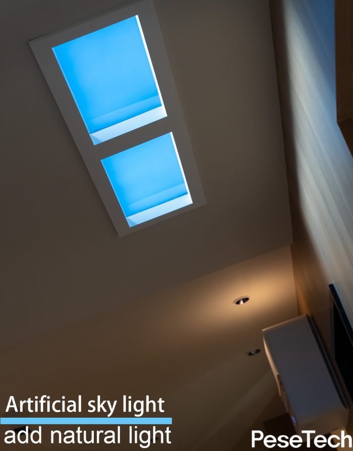 Pesetech's Artificial Sky Light, installation photo gallery.