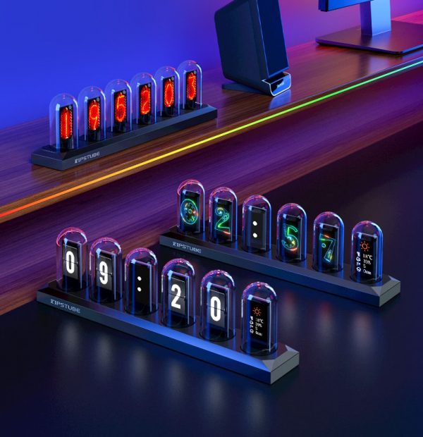 IPS Tube Digital Clock, Creative Retro Desk Decoration Gift, Best ...