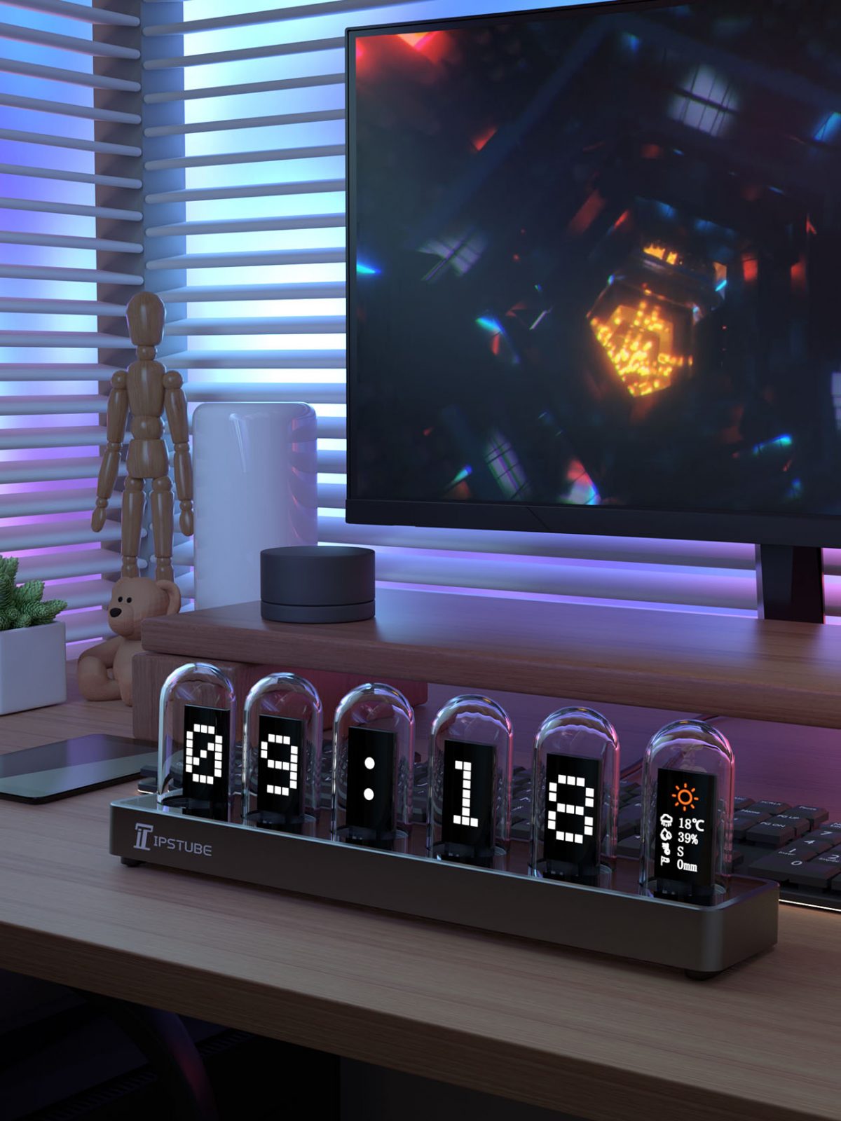IPS Tube Digital Clock, Creative Retro Desk Decoration Gift, Best ...